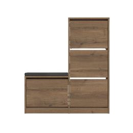 SCHUHSCHRANK 4 T&uuml;ren L105 cm - Dude