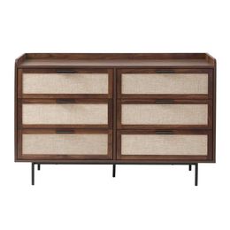 KOMMODE Nussbaumdekor, 6 Schubladen 120/79/39,5 cm