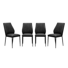 ESSZIMMERST&Uuml;HLE STOFF MIT METALLGESTELL 4er set 45/90/45 cm