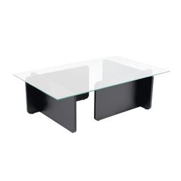 COUCHTISCH mit Tischplatte aus geh&auml;rtetem Glas 105/65/30 cm
