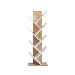 B&Uuml;CHERREGAL in eiche- und weissoptik 22/46/129,8 cm