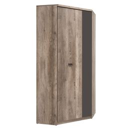 SCHRANK 2 T&uuml;ren Abel Holz und Grau