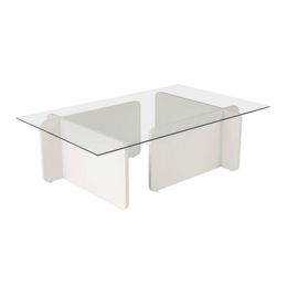 COUCHTISCH mit Tischplatte aus geh&auml;rtetem Glas 105/65/30 cm