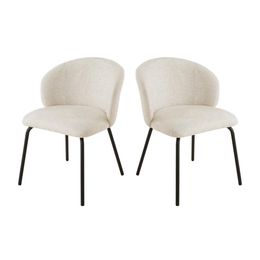2ER-SET St&uuml;hle mit gepolsterter Sitzfl&auml;che und R&uuml;ckenlehne Vesper 57/56/78 cm