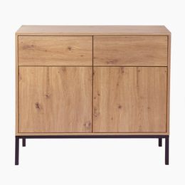 KOMMODE 2 T&uuml;ren2 SchubladenEichendekor 40/80/90 cm