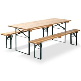 Biertischgarnitur Holz/Metall klappbar