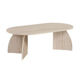 COUCHTISCH mit ovaler Tischplatte und geschwungenen Beinen 120/60/40 cm
