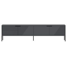 TV-M&Ouml;BEL auf F&uuml;&szlig;en mit 2 klappbaren, gerippten T&uuml;ren 30/180/45 cm