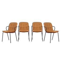 ST&Uuml;HLE 4er-Set aus Stoff mit Metallbeinen 59/46/51 cm
