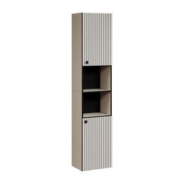 TRENDTEAM BADEZIMMERS&Auml;ULE mit Rillen, 2 T&uuml;ren und 2 F&auml;chern - purebliss 112/15/44,5 cm