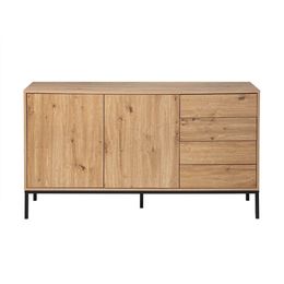 BUFFET mit 2 T&uuml;ren und 4 Schubladen L140 cm 140/40/80 cm