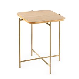 QUADRATISCHER beistelltisch mit metallf&uuml;ssen 46/46/56 cm