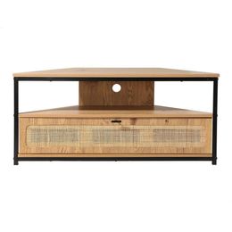 ECK-TV-M&Ouml;BEL 1 t&uuml;r mit rattan-geflecht jaya 30/45/100 cm