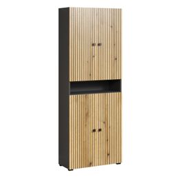 TRENDTEAM BADEZIMMERS&Auml;ULE mit Rillen, 4 T&uuml;ren und 1 Fach - purebliss 70/31/186 cm