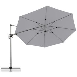 Doppler Ampelschirm Active Hellgrau ca. 370cm
