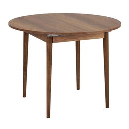 ESSTISCH ausziehbarer von 100 bis 131 cm mit runder Tischplatte 100/100/75 cm