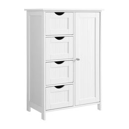 MIDISCHRANK mit 1 T&uuml;r und 4 Schubladen - L55cm