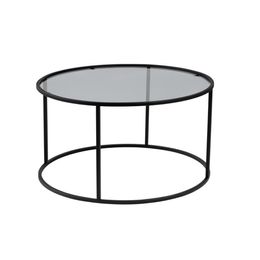 COUCHTISCH mit Glasplatte 80/80/43 cm