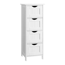 BADEZIMMERSCHRANK Wei&szlig; mit 4 Schubladen - L30 cm
