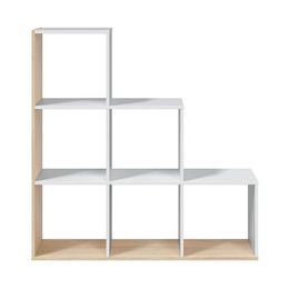 B&Uuml;CHERREGAL Treppe 6 F&auml;cher Step - H110 cm