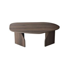 COUCHTISCH mit organisch geformter Tischplatte und breiten Beinen 100/60/35 cm