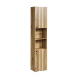 TRENDTEAM BADEZIMMERS&Auml;ULE mit Rillen, 2 T&uuml;ren und 2 F&auml;chern - purebliss 112/15/44,5 cm