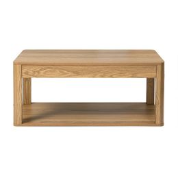COUCHTISCH 2 rechteckige Holzoptik-Ablagen L90 cm - CELIA
