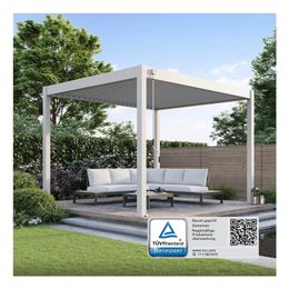 Weide Classic Pergola Aluminium freistehend 3 x 3,6 M Lamellendach Ivory Sand?