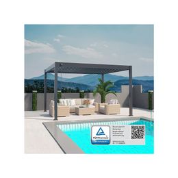 Weide Deluxe Pergola Voll Aluminium freistehend 3 x 4 M Lamellendach anthrazit?