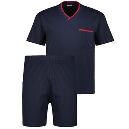 Herren Gro&szlig;e Gr&ouml;&szlig;en | ADAMO Schlafanzug aus Baumwolljersey Farbe dunkelblau Gr&ouml;&szlig;e: 3XL