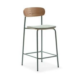 BARHOCKER (Set aus 2) aus Stoff mit schwarzen Metallbeinen - adriana 42/48/66 cm