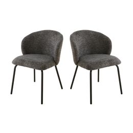 2ER-SET St&uuml;hle mit gepolsterter Sitzfl&auml;che und R&uuml;ckenlehne Vesper 57/56/78 cm