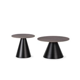 COUCHTISCH (2er-Set) in grau - louna 70/70/40 cm