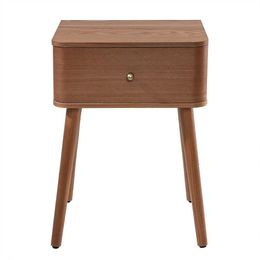 NACHTTISCH 1 Schublade mit abgerundeten Fronten B42 cm - KARL