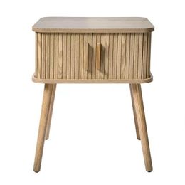NACHTTISCH mit Eichenmuster 2 Schiebet&uuml;ren H59 cm - Ernest