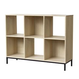 REGAL mit 6 F&auml;chern und metallbeinen