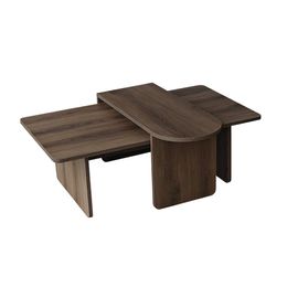 COUCHTISCHE 2er?Set asymmetrische Tischplatten L105 cm 105/60/35 cm