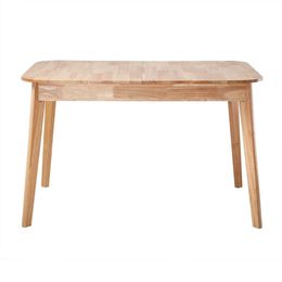 ESSTISCH Ausziehbarer 120-160 cm aus Gummibaumholz 80/75/120-160 cm