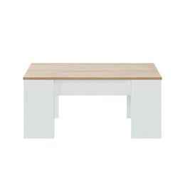 COUCHTISCH mit hochklappbarer Platte L100 cm - Alida