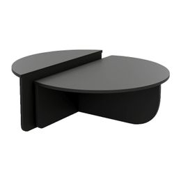 COUCHTISCH - 90 cm x 60 cm - Holz, Platte - Schwarz - ALOEVA