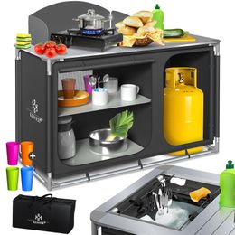Kesser&reg; Campingschrank, Campingk&uuml;che mit Aluminiumgestell, inkl.Tragetasche , Kocherschrank f&uuml;r Camping , Campingm&ouml;bel , Outdoor