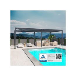 Weide Deluxe Pergola Voll Aluminium freistehend 3,6 x 7,2 M Lamellendach anthrazit?