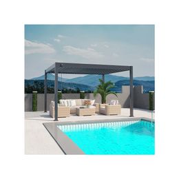 Weide Deluxe Pergola Voll Aluminium freistehend 3,6 x 4 M Lamellendach anthrazit?