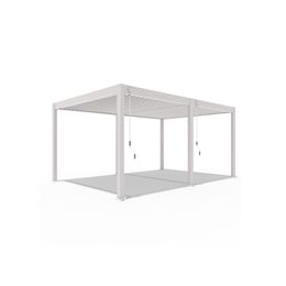 Weide Deluxe Pergola Voll Aluminium freistehend 3,6 x 5,3 M Lamellendach Ivory Sand?