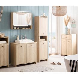 Tchibo - Spiegelschrank &raquo;Sonderby&laquo; - 80x16x64,8cm - anthrazit - Holz / Metall / Glas