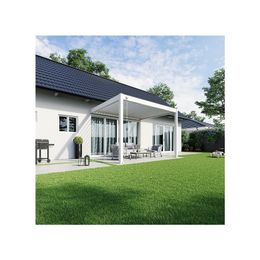 Weide Deluxe Wand Pergola Voll Aluminium 3 x 3,6 M Lamellendach wei&szlig;?