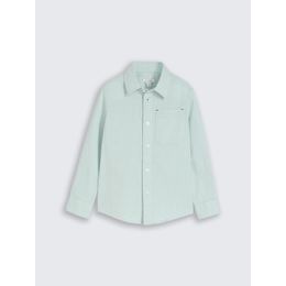 Tom Tailor Jungen Dobby Hemd mit Streifen, blau, Gestreift, Gr. 92/98