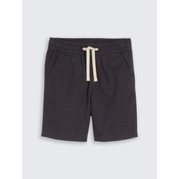 Tom Tailor Jungen Loose Fit Shorts mit Kordel, grau, Uni, Gr. 110