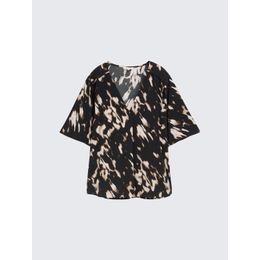Tom Tailor Damen Bluse mit Muster, braun, Animalprint, Gr. 36
