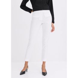 bonprix 7/8-Hose aus Bengalin, wei&szlig;, Gr.38, Modische Hose mit zwei Eingriffstaschen.